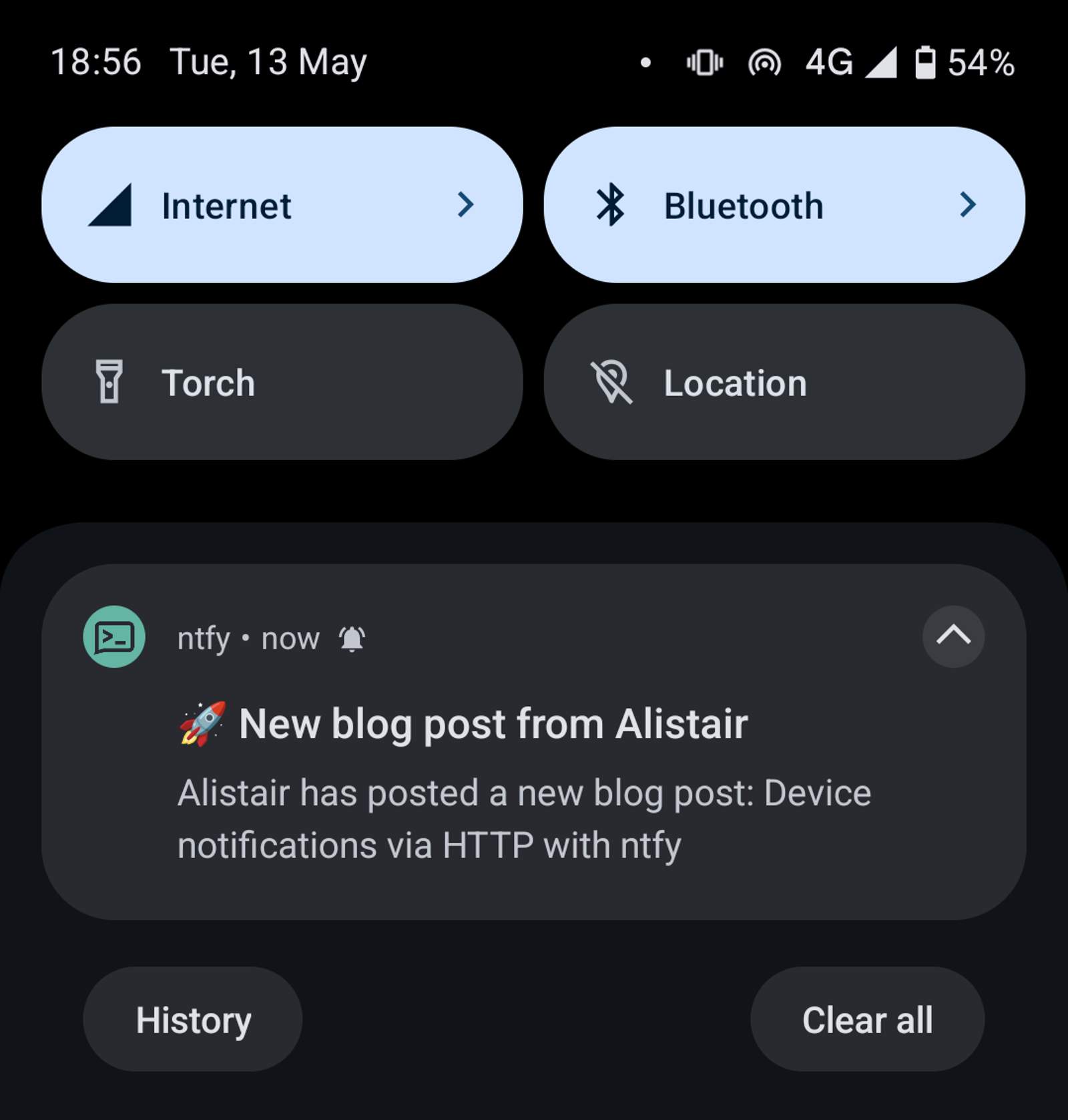 Device notifications via HTTP with ntfy - Alistair Shepherd